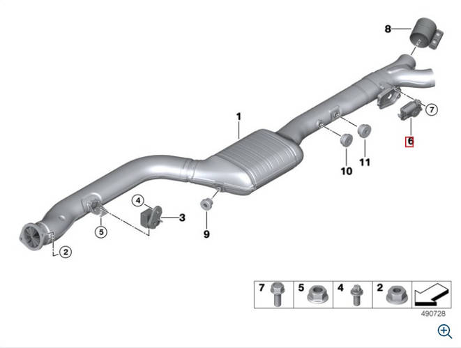 Купити Сервопривод заслінки глушника 18308582069 BMW 7 X3 X5 X6 X7 БМВ ...