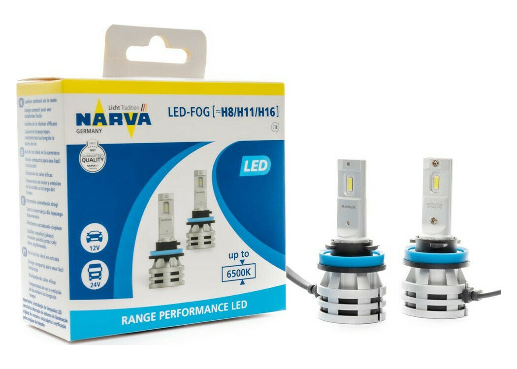 Світлодіодні лед лампи NARVA LED FOG цоколь H8/H11/H16 PGJ19-2, світло ...