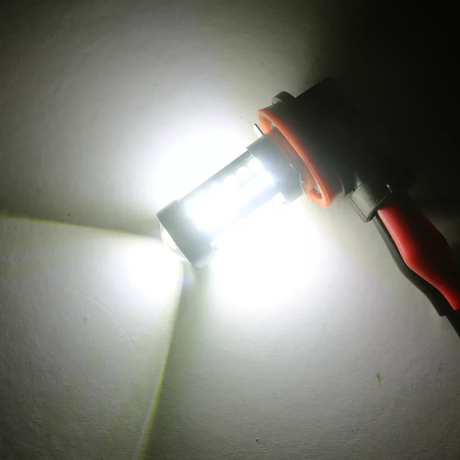 Светодиодная лампа H11 LED H8 с линзой противотуманка H11 LED 3030 ...