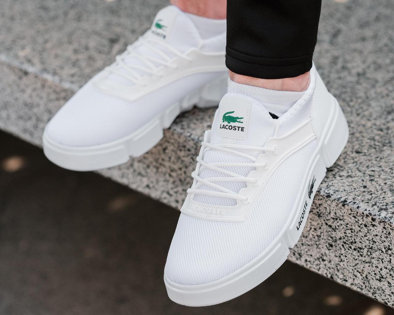 Купить Белые Мужские Кроссовки Лакоста Lacoste Обувь Для Мужчин Dbuy ...