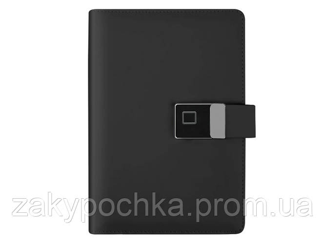 Смарт блокнот з відбитком пальця шкіряний Lockbook з ручкою FL Чорний, ціна: 4093 ₴, купити на ...