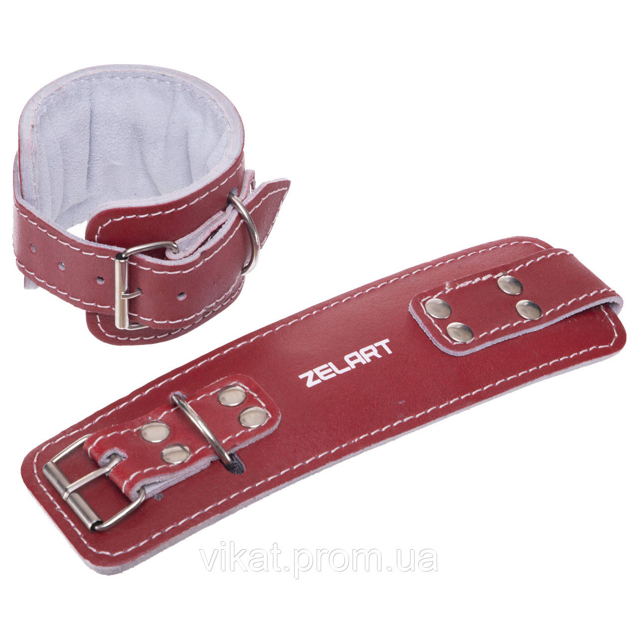 Манжет для Силовой Тяги на Голень и Запястье ZELART SB-165198 Красный ...