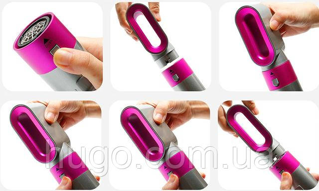 Фен-стайлер 5в1 Hot Air Styler, 1000 Вт / Мультистайлер з насадками для ...