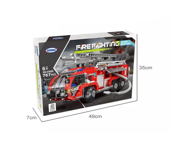 Купить Конструктор большой пожарный автомобиль с подвижными элементами ...