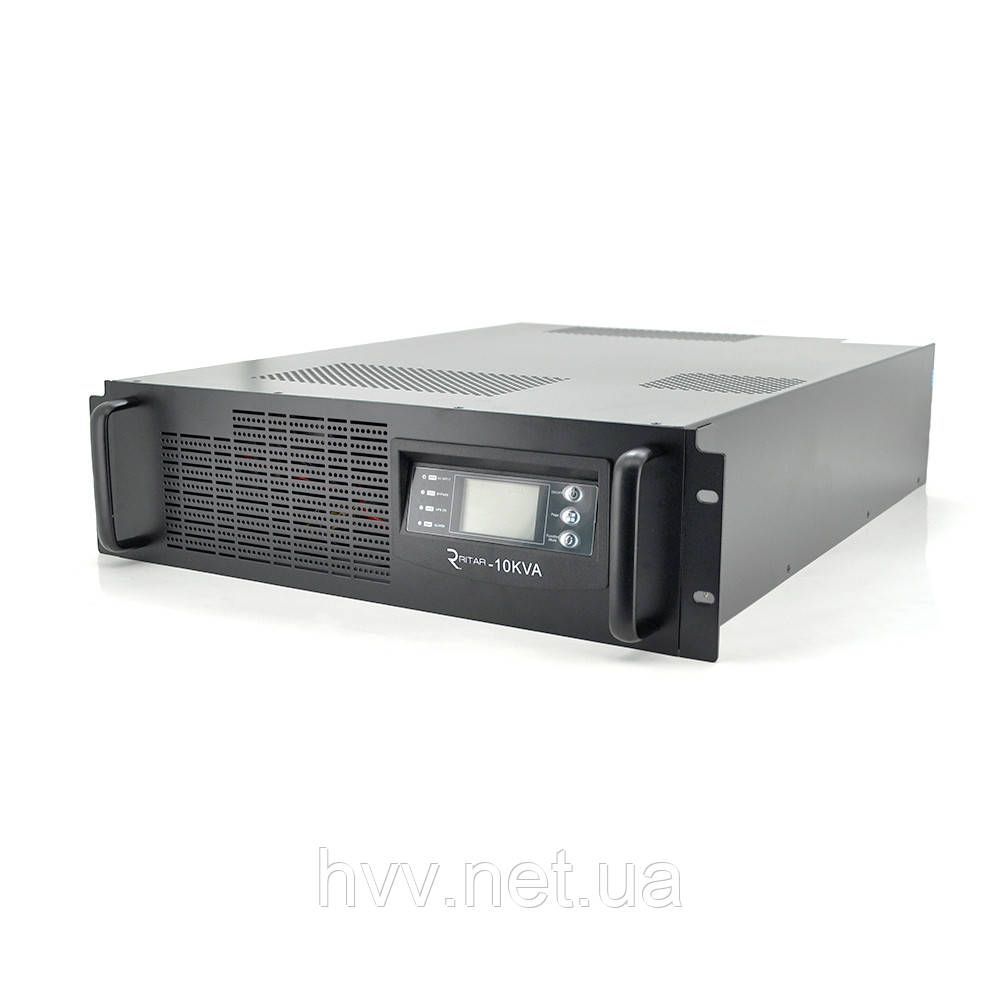 ДБЖ Із Правильною Синусоїдою ONLINE Ritar RT-10KS-LCD, RACK 10000VA (9000 Вт), 192 В, Вбудована ...