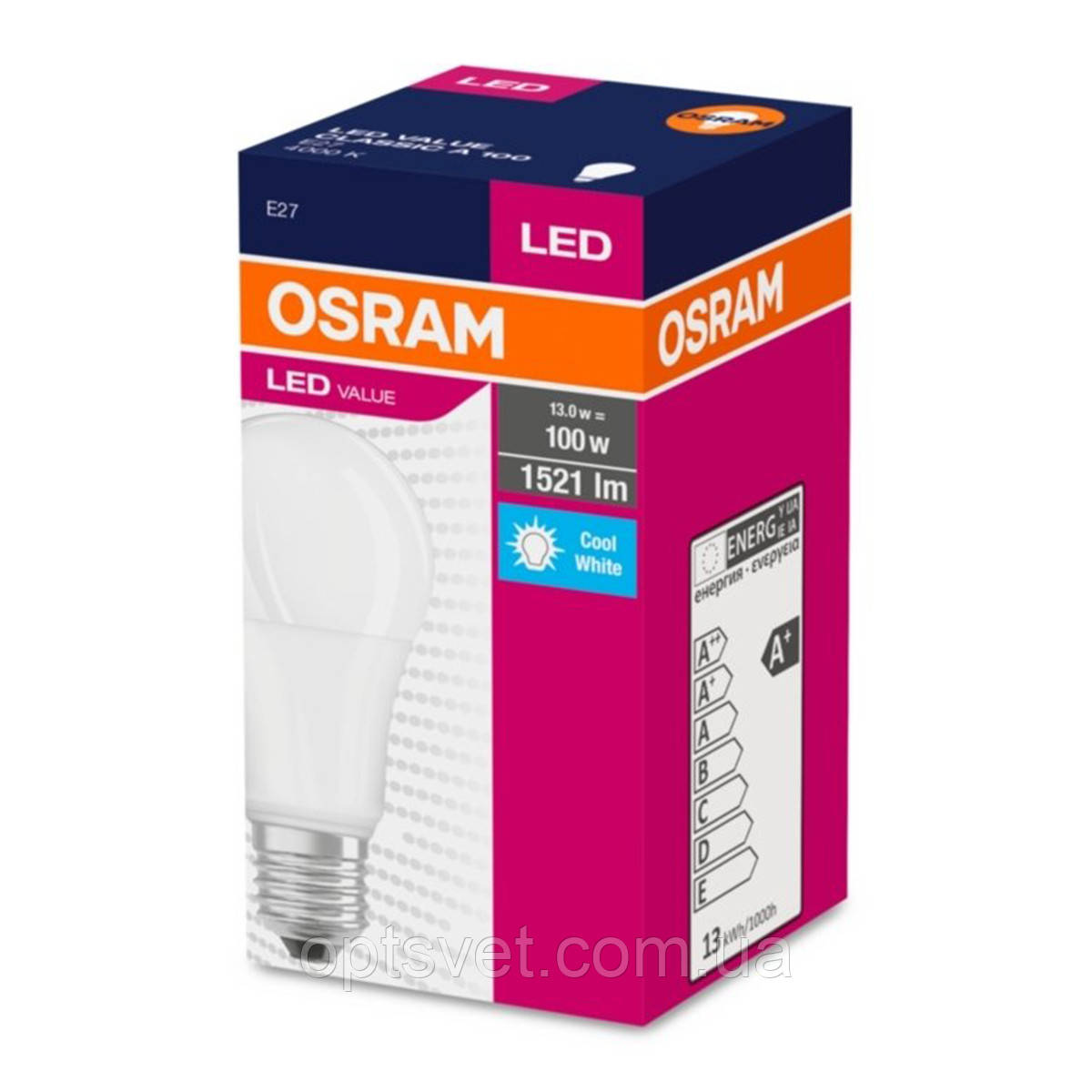 Купить LED лампа OSRAM LED Value Classic A100 13W E27 4000K FR 230V(4052899973428), цена 90 грн ...