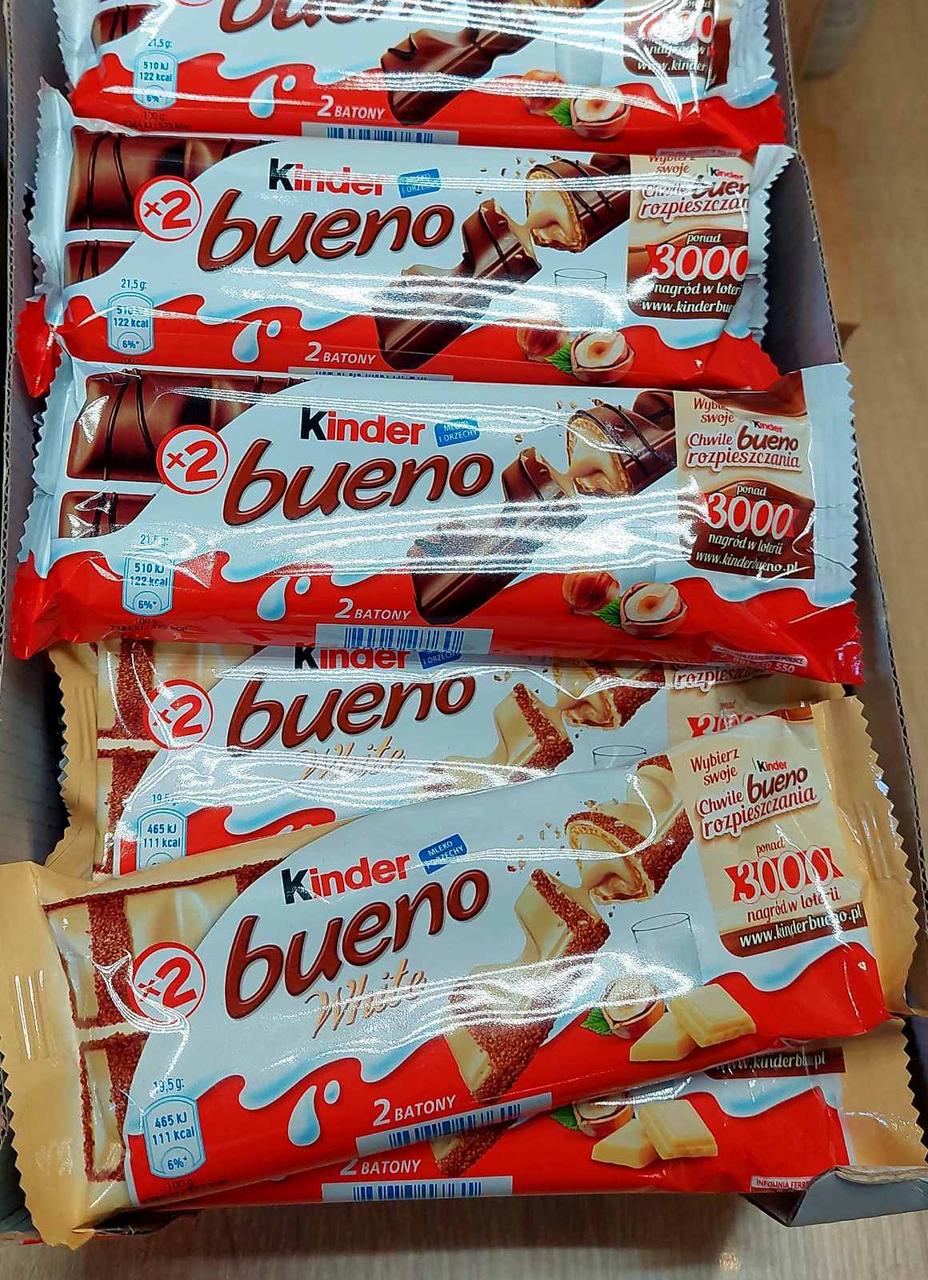 Шоколадно-вафельний Батончик Kinder Bueno Із Начинкою Від Компанії ...
