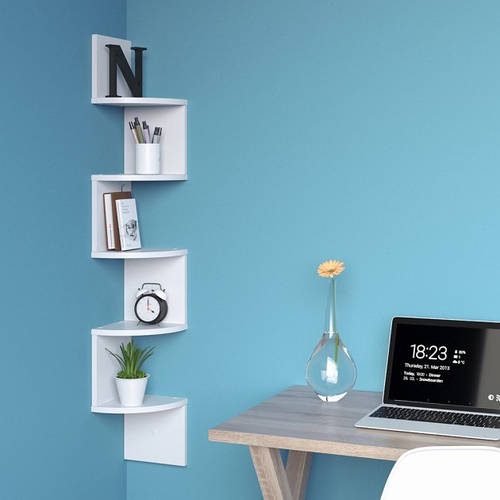 Купить Угловая полка Forte Lilly Белый 1224x200x200, цена 850 грн ...