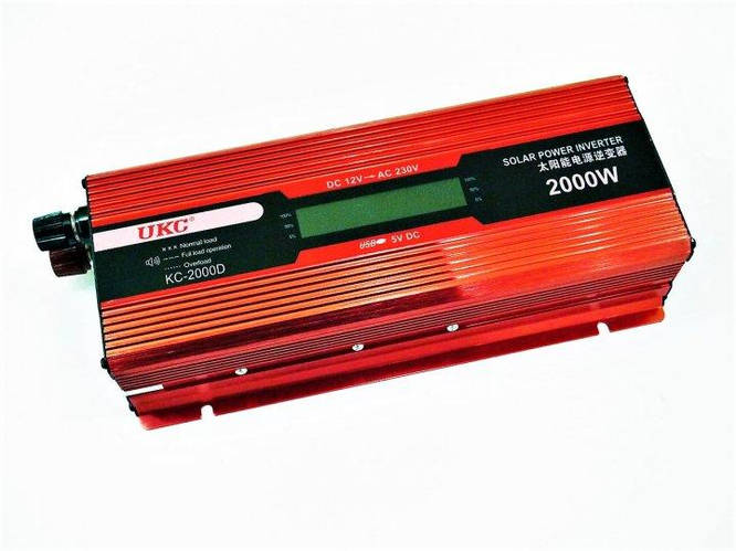 Купити Інвертор автомобільний 12V-220V 2000W KC-2000D перетворювач напруги UKC AC/D, ціна 2600 ...