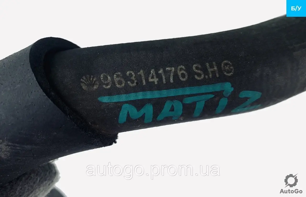 Патрубок системи охолодження Daewoo Matiz 0.8 96314176 Б/У, ціна 150 ...