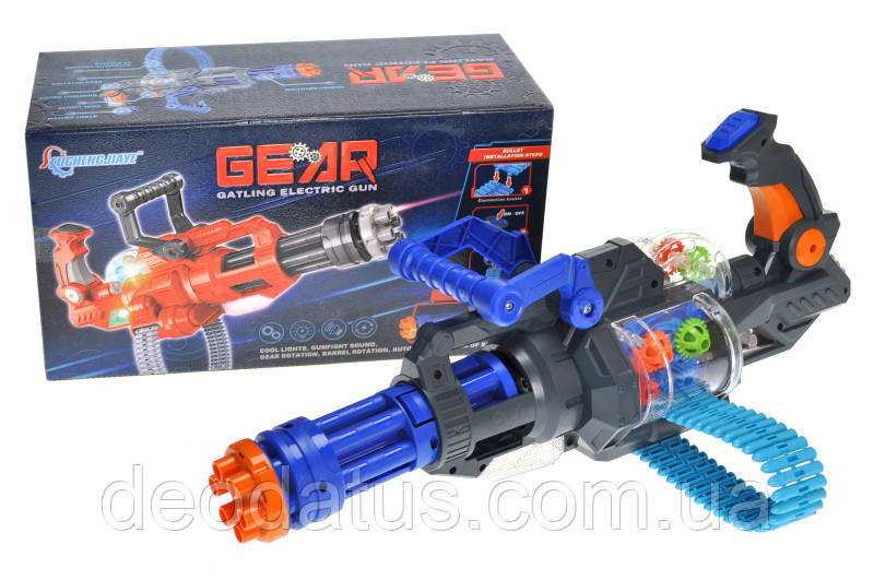 Пулемет Музыкальный со Светом Q-1 Оружие Музыкальное Шестистволка ...