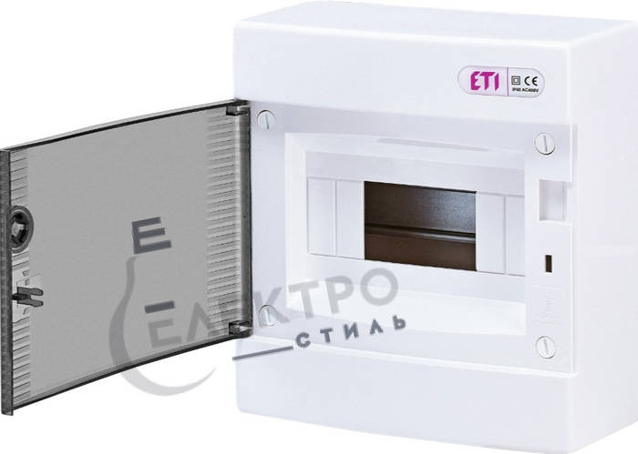 Щит распределительный ECT-8PT 8 модулей IP-40 ETI (1101000), наружная установка, прозрачный. (ID ...