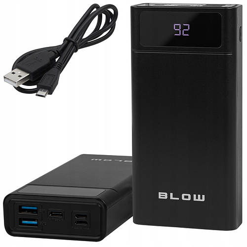 Повербанк BLOW PB40A 40000 мАг 2xUSB USB-C QC 3.0 PD 20 Вт, ціна 3953 ...