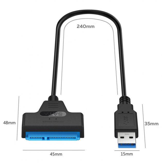 USB SATA перехідник для жорсткого диска 2.5/3.5 — САТА ЮСБ шнур (кабель ...