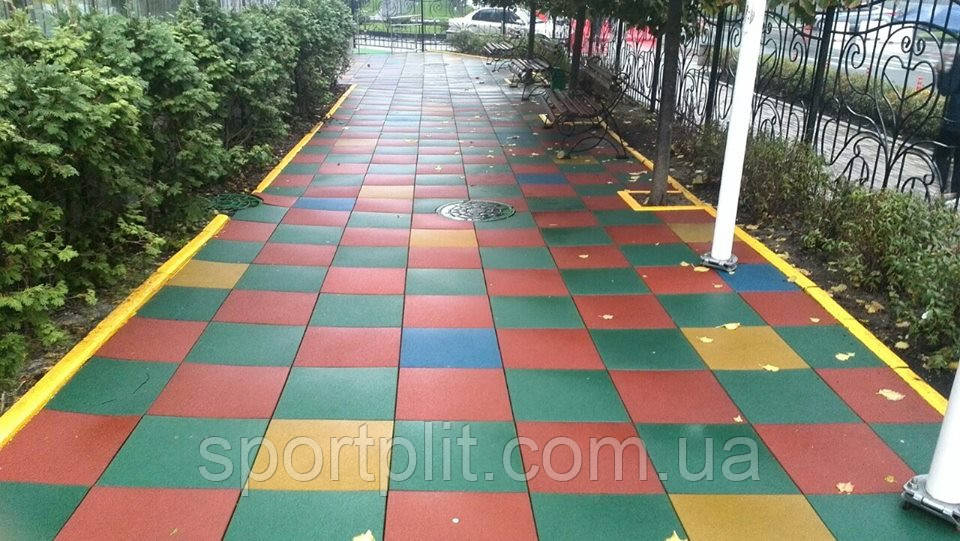 Изготовление резиновой плитки для детской площадки.: продажа, цена в ...