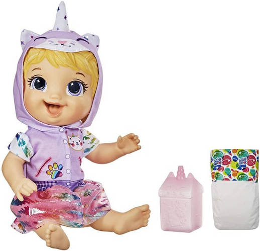 Baby Alive лялька пупс єдиноріг Tinycorns Doll Unicorn, Accessories, Drinks, Wets, Blonde (ID ...