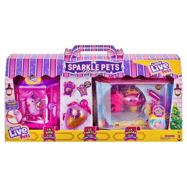 Little Live Pets великий набір пташка, черепашка, рибка подарунковий Sparkle Pets Boutique (ID ...