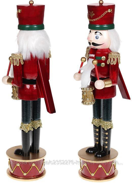 Купить Статуетка декоративна «Лускунчик з барабаном 40см бордо цена 1188 ₴ — Prom Ua Id