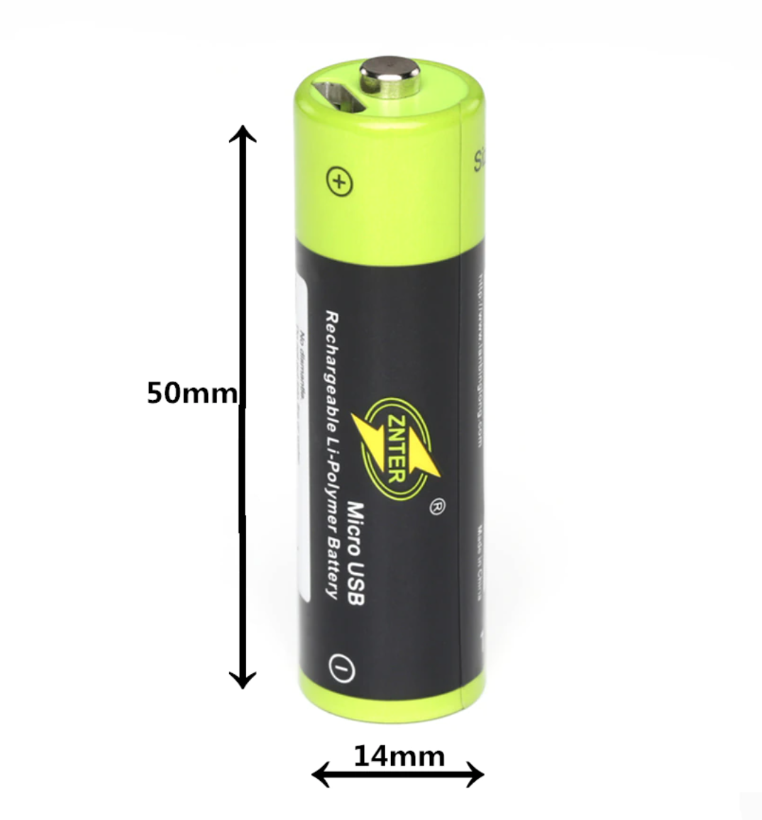 ZNTER Li-po АА пальчиковый аккумулятор 1700mAh с функцией зарядки Micro ... ZNTER Li-po АА пальчиковый аккумулятор 1700mAh с функцией зарядки Micro ...