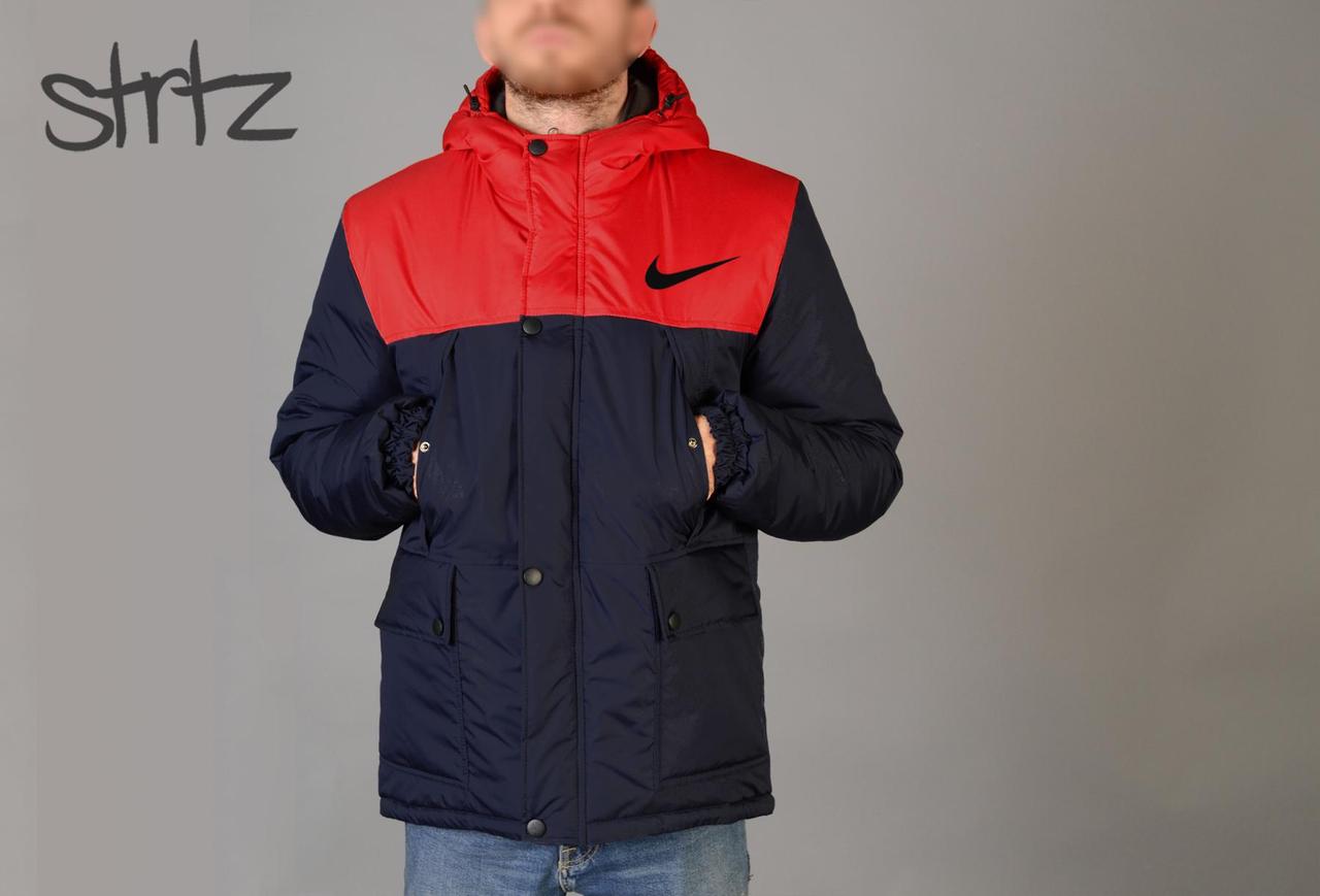 Зимняя Парка Winter Parka Jacket Сине-красная Nike — Купить Недорого на ...