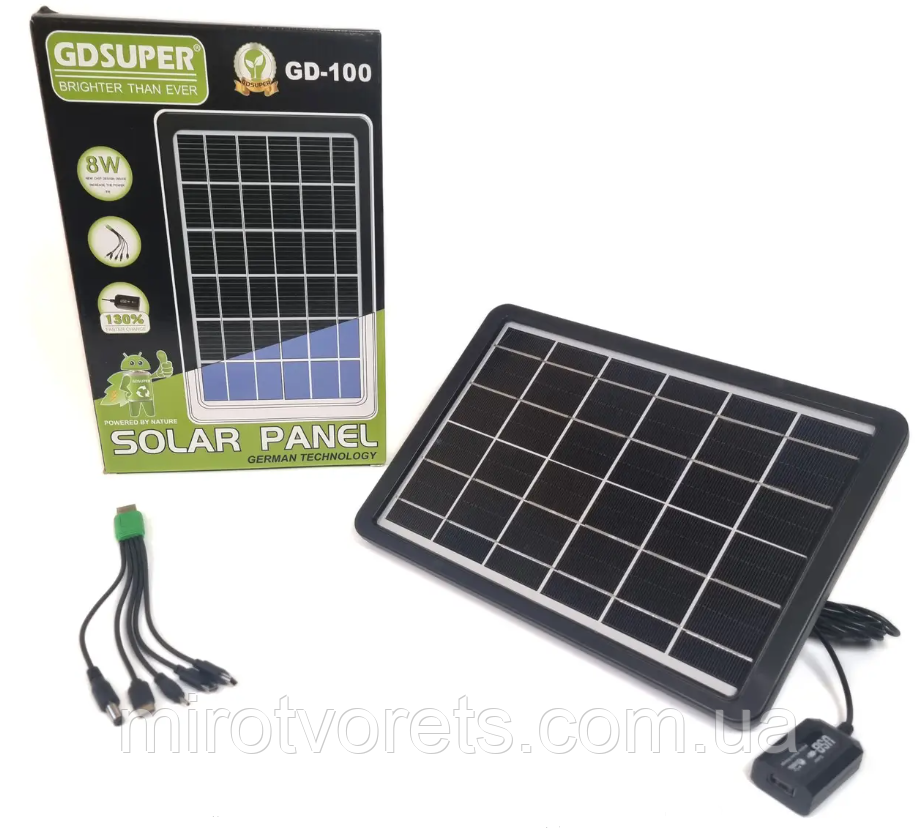 Купити Сонячна панель GDSUPER GD-100 8W Solar Panel, ціна 1350 грн ...
