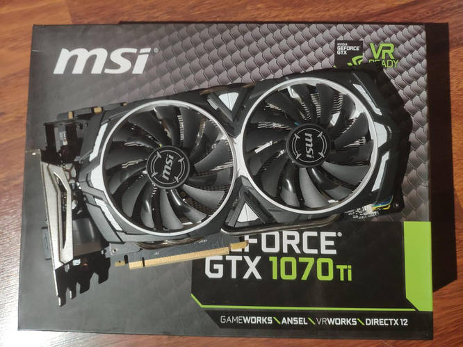 Видеокарта БУ MSI NVidia GeForce GTX 1070 Ti Armor 8GB GDDR5 256Bit ...
