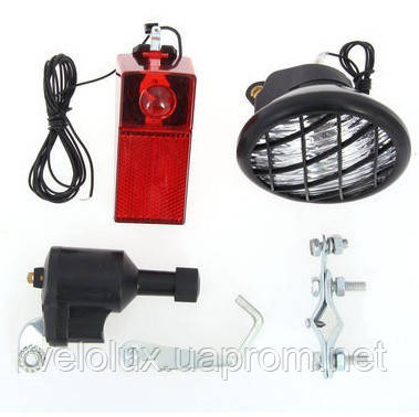 Купити Динамо машина (генератор) для велосипеда з фарами та кріпленням ...