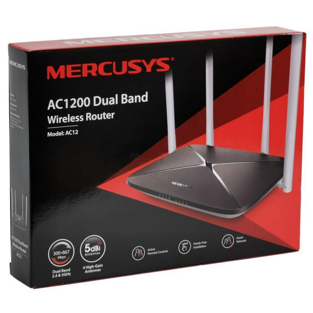 Wi-Fi роутер (маршрутизатор) AC1200 Mercusys AC12 V2 ver.2.0 3*RJ-45 ...