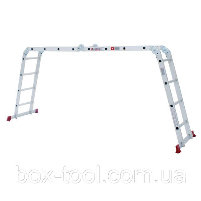 Купити Драбина алюмінієва трансформер 4*4 сходинки, 4,7 м INTERTOOL LT-0029, ціна 3685 ₴ - Prom ...