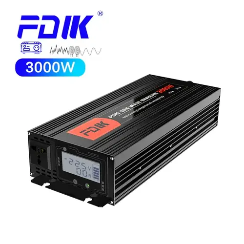 Інвертор FDIK Pure Sine Wave Inverter 12V/220V 3000W.Чиста Синусоїда ...