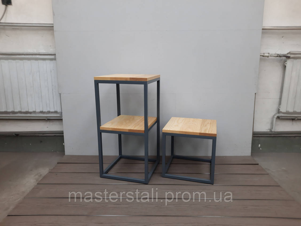 Подставка для Цветов в Стиле Лофт (ms-00179) Высота 35, 70 См. Квадрат ...