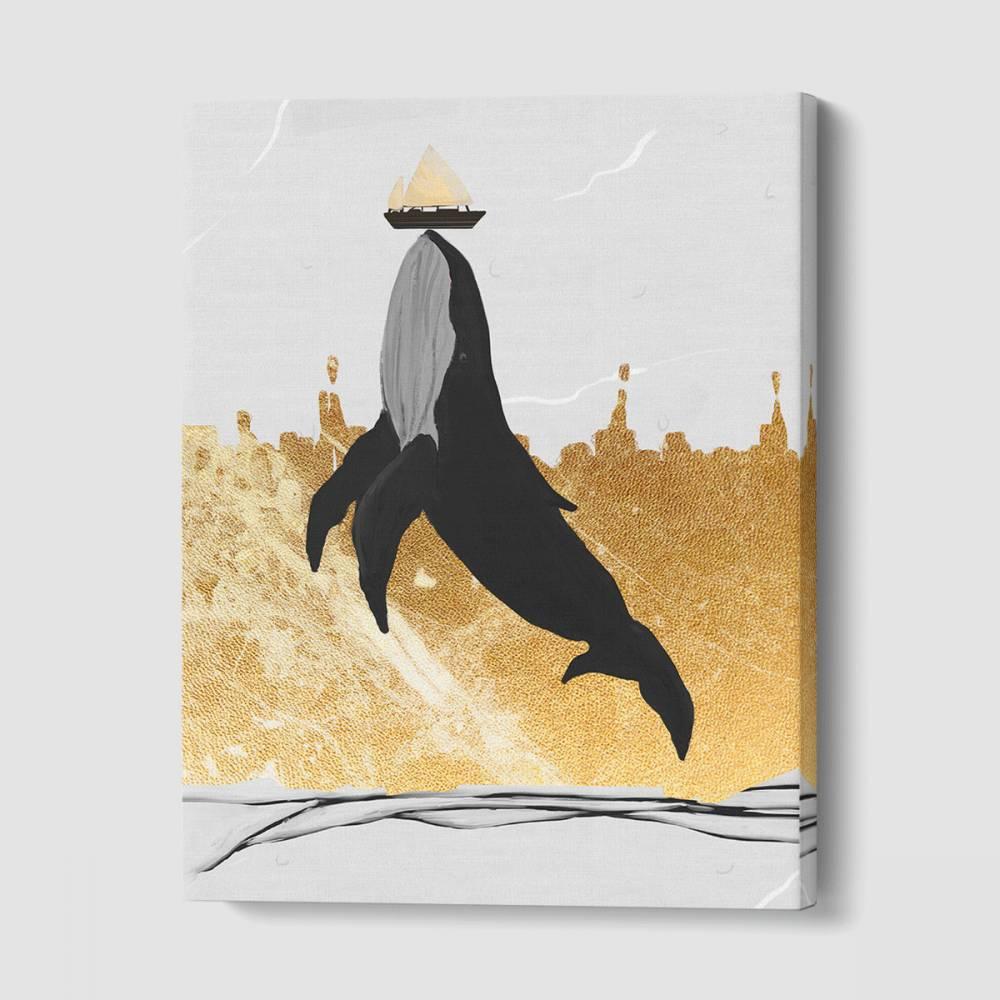 Картина Кит и Корабль Malevich Store 45x60 См (P0415) — Купить Недорого ...