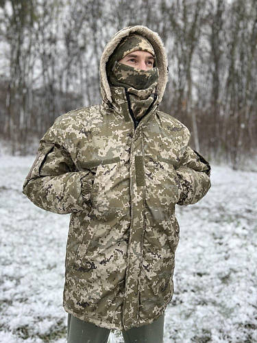 Купити Бушлат із хутром. Куртка зимова армійська військова. Піксель 48 ...