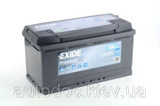 Акумулятор 100Ah-12v Exide PREMIUM (353х175х190), R, EN900, ціна 5787 ...