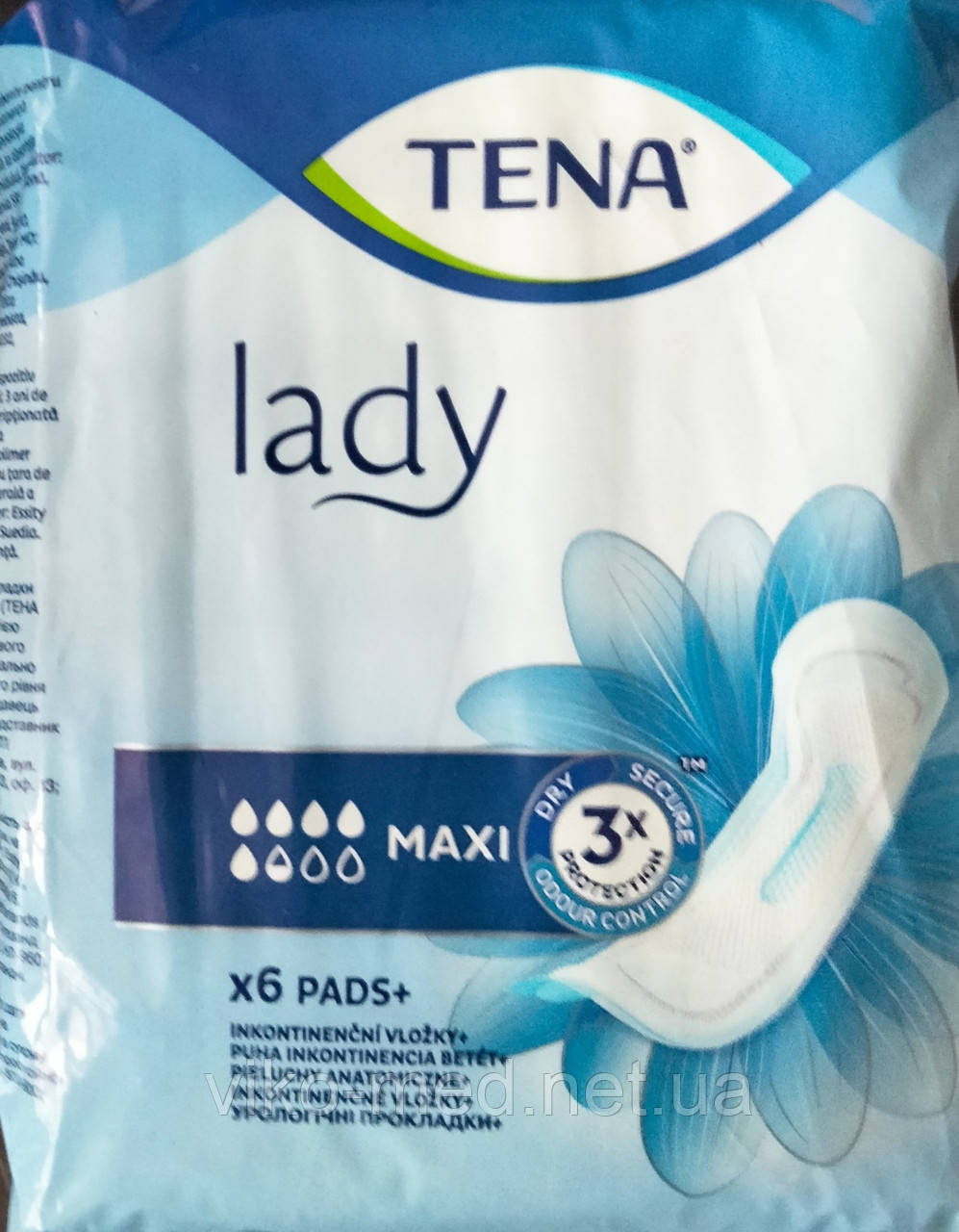 Урологические прокладки для женщин Tena Lady Maxi , 6 шт Тена: продажа ...