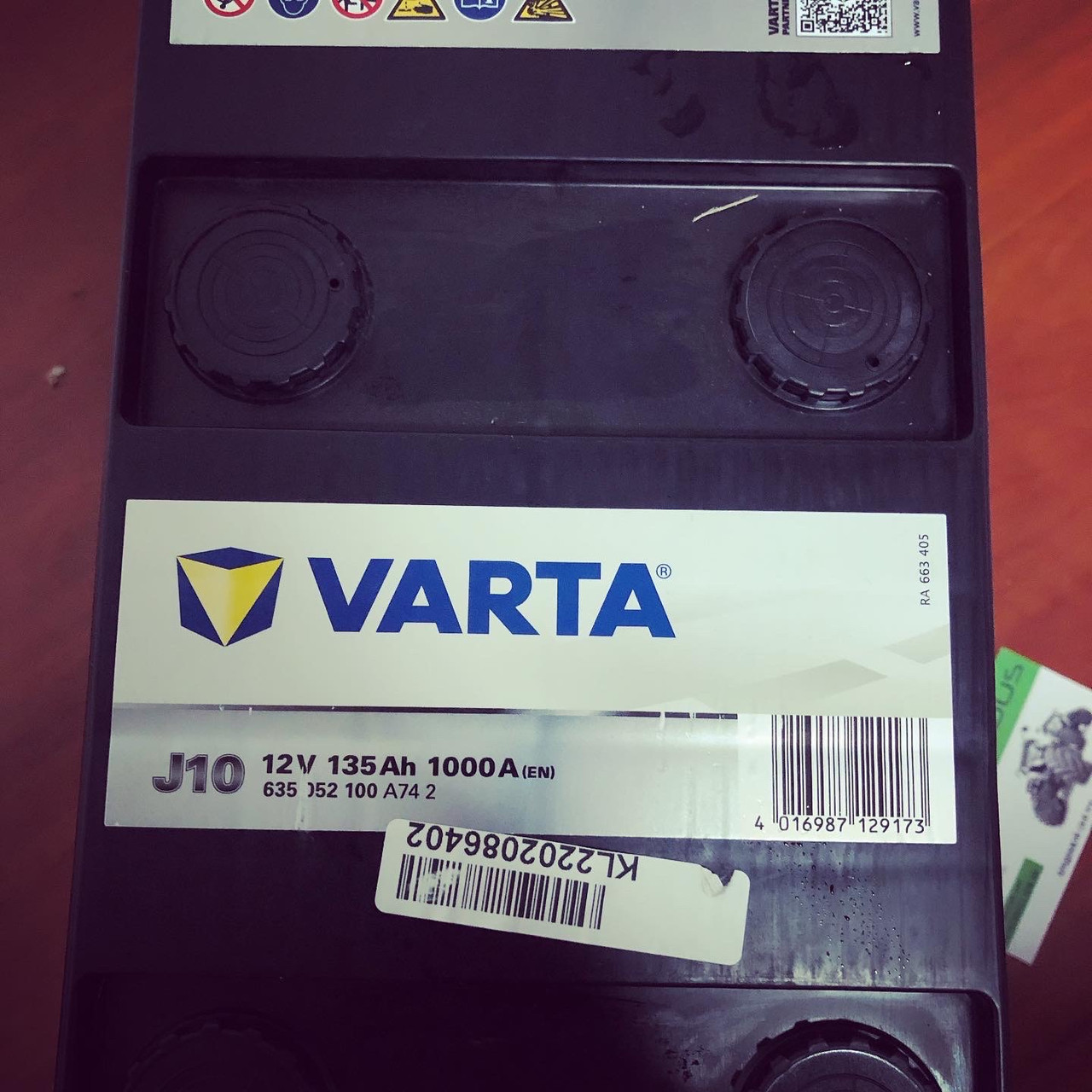 Аккумулятор 135Ah-12v VARTA PM Black (J10) (514х175х220), обратная ...