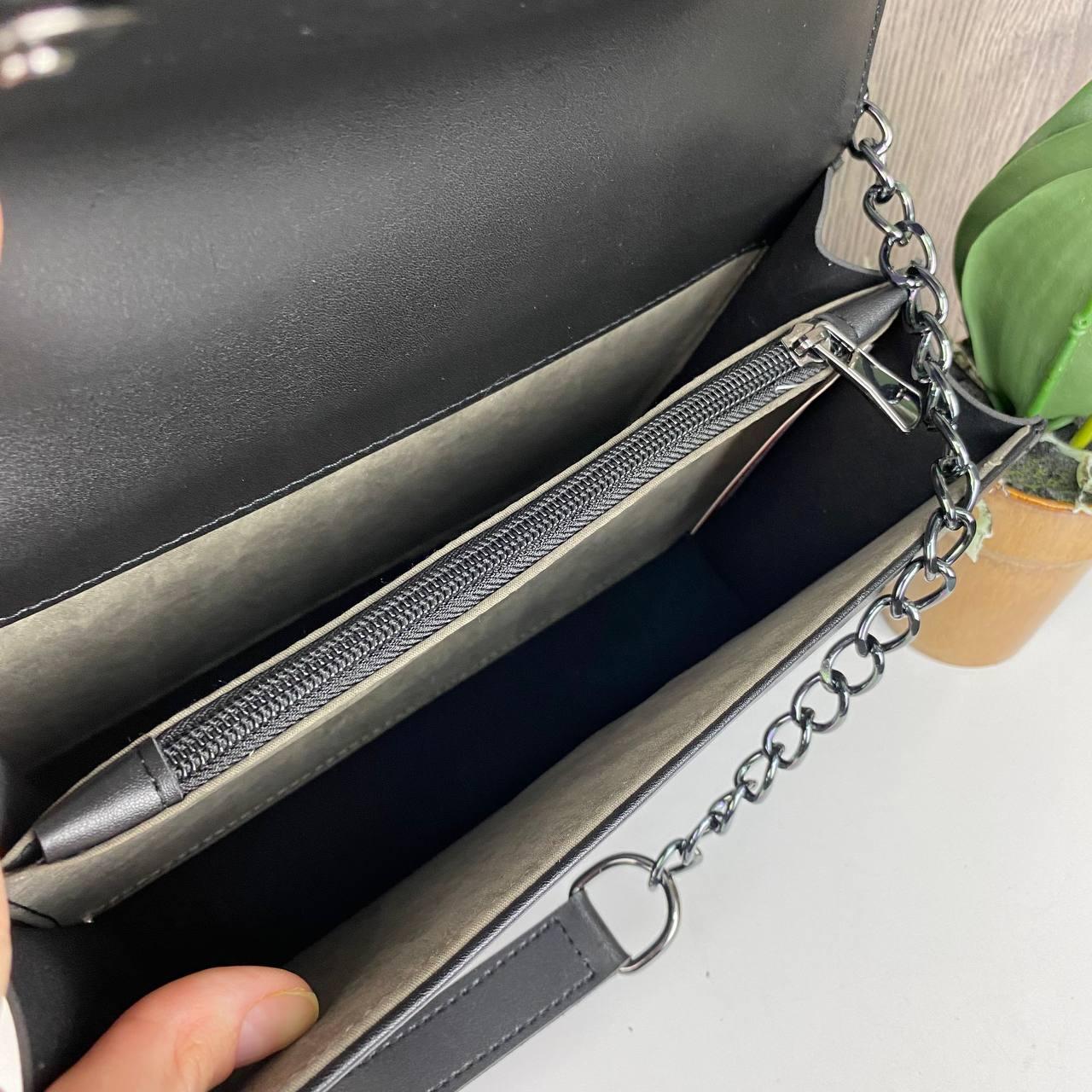 Купити Жіноча Міні Сумочка Клатч Чорна Стьобана Сумка На Плече Еко Шкіра Salex Женская Мини