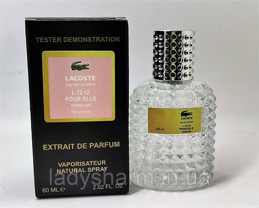 Купити Тестер VIP Lacoste Eau De L.12.12 Pour Elle Sparkling ( Лакоста ...