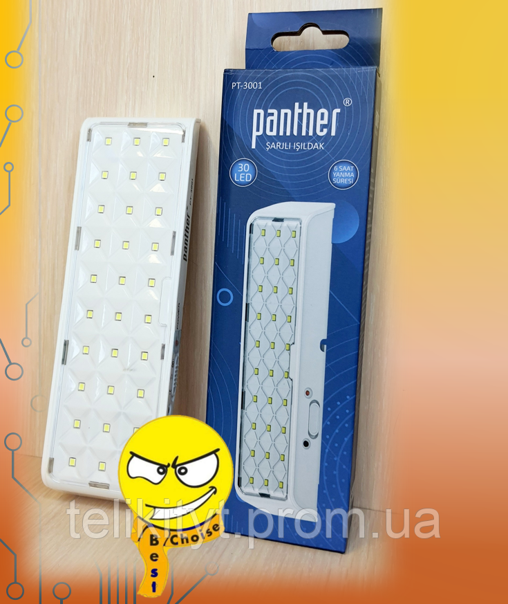 Светодиодная лампа с аккумулятором Panther PT-3001 30 LED светильник на ...