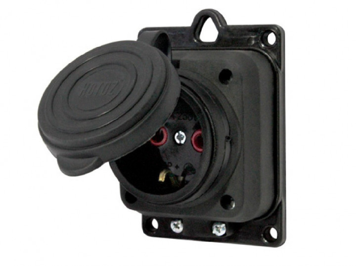 Купить Колодка Gang Socket 1 гнездо 16А с крышкой и заземлением Horoz ...