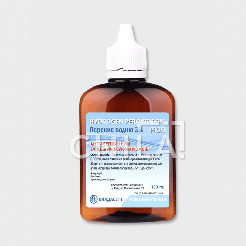 Перекис водню 3% (100мл) (ID#1718528207), цена: 22 ₴, купити на Prom.ua