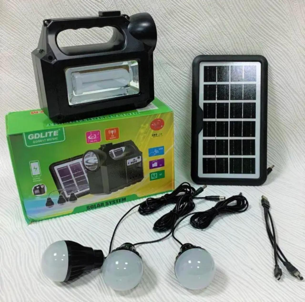 Фонарик Радио на Солнечной Батарее Походный Переносной GDLite-8017 ...