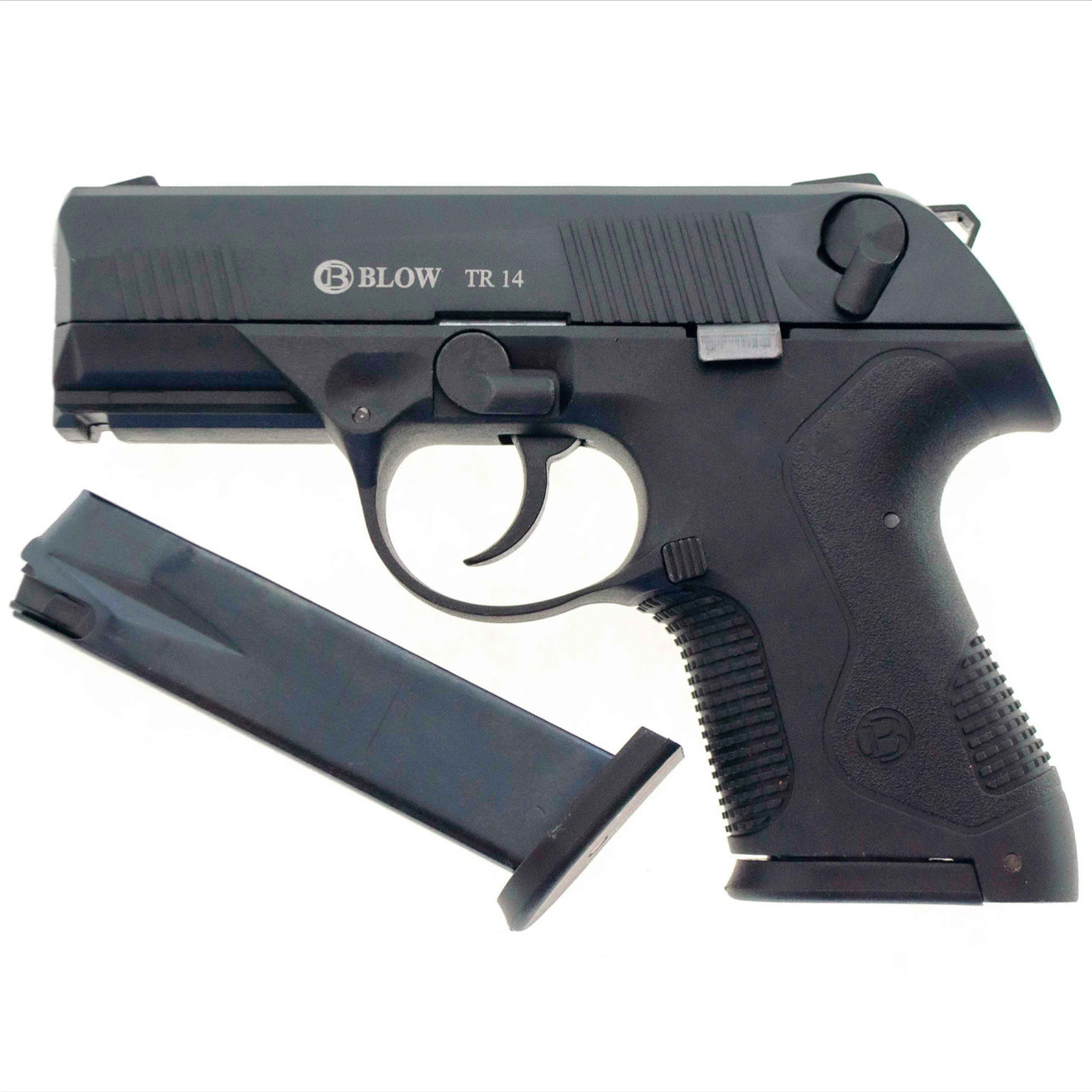Пистолет сигнальный стартовый BLOW TR-14, 14+1/9 mm Black/Black Grips (Beretta PX4 Storm Compact ...