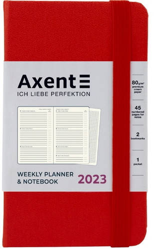 Тижневик 2023 Axent 9*15 Pocket Strong 8508-23_Червоний, ціна 154.30 грн — Prom.ua (ID#1720755380)