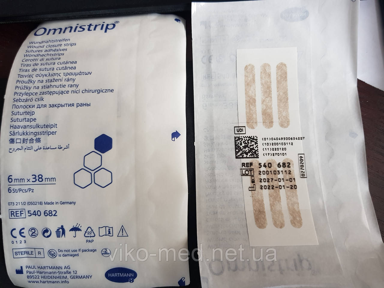 Пластирний шкірний шов Омні-Стріп (Omnistrip) 6 x 38 мм, 6 смужок, ціна ...