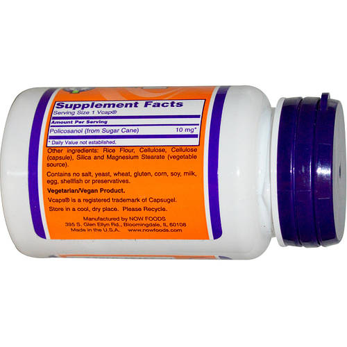 Купити Поликозанол, Now Foods, 10 мг, 90 капсул. Зроблено в США., ціна ...