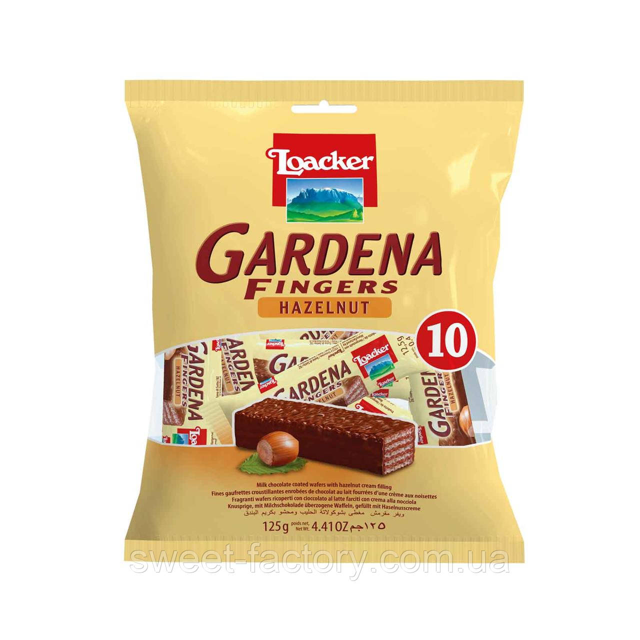 Вафли Loacker Gardena Fingers Hazelnut 10s 125 G Id 1721094330 цена