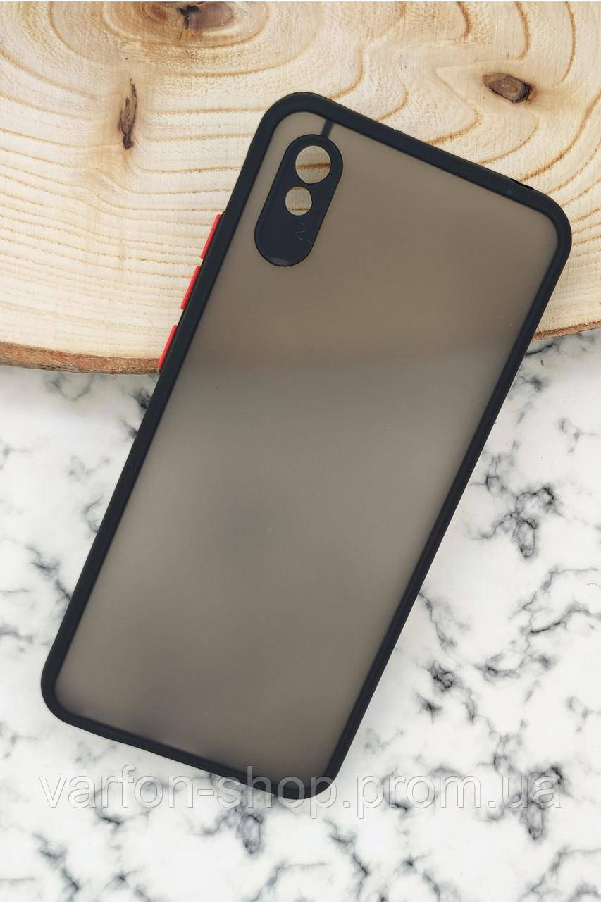 Матовый чехол soft touch для Xiaomi Redmi 9А черный (ID#1721178818 ...