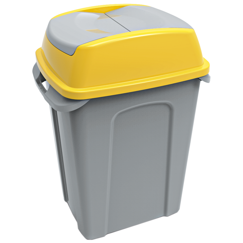 Бак для мусора Planet HIP 50л серо-желтый, цена 1035 грн — Prom.ua (ID ...