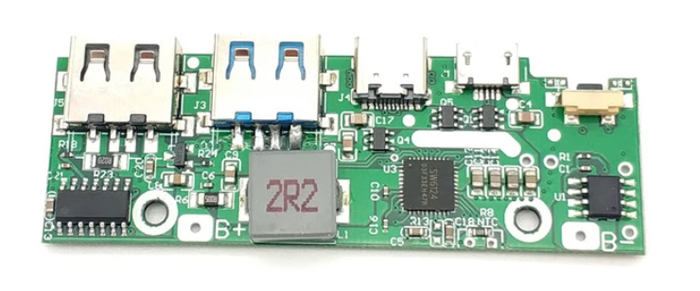 Плата павербанка QC Powerbank SW6124 БЫСТРАЯ ЗАРЯДКА 2 USB type-C 5,9,12V Модуль Li-ion зарядное ...